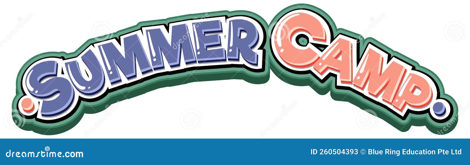 Font Design for Word Summer Camp Stock Vector - Illustration of symbol ...