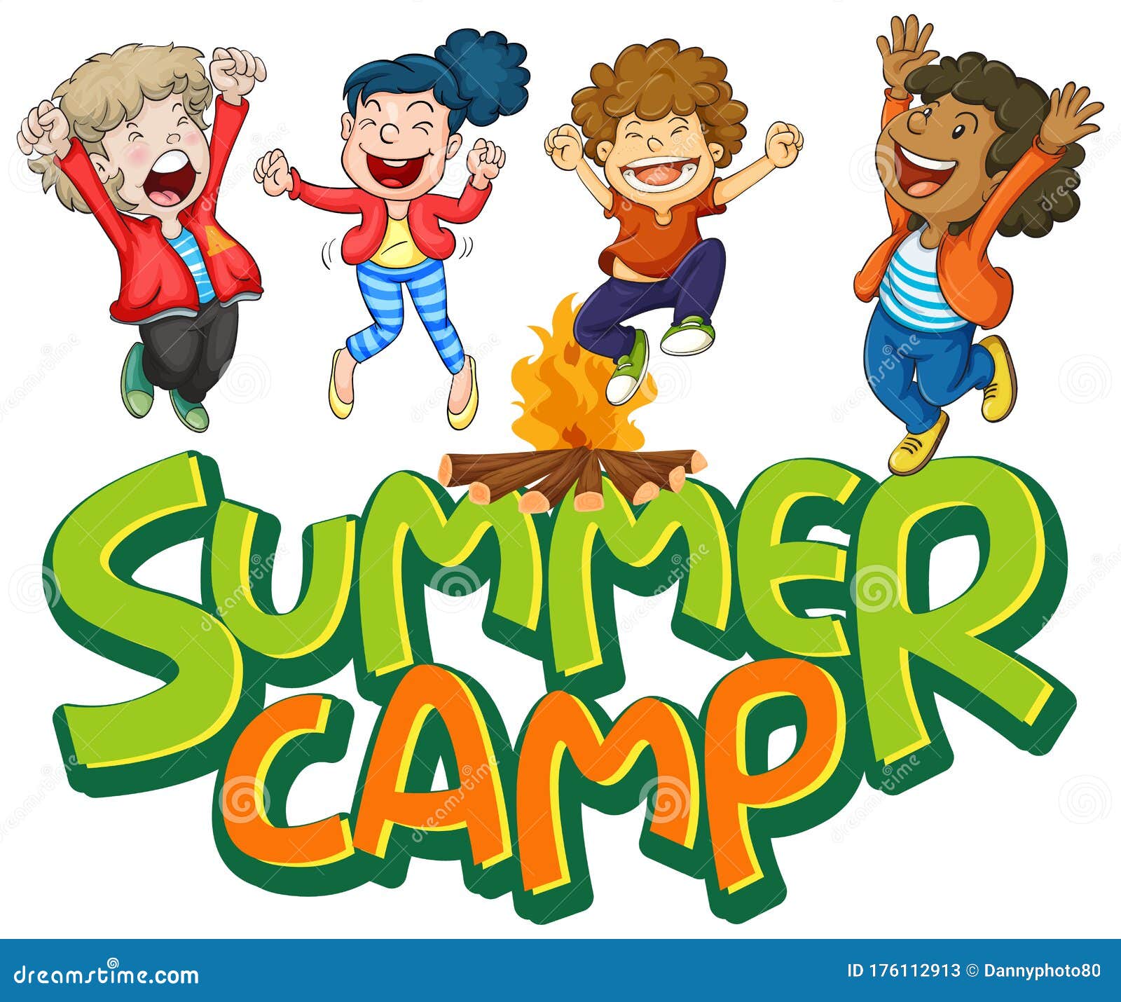 Font Design for Word Summer Camp on White Background Stock Vector ... Font Design for Word Summer Camp on White Background Stock Vector ...
