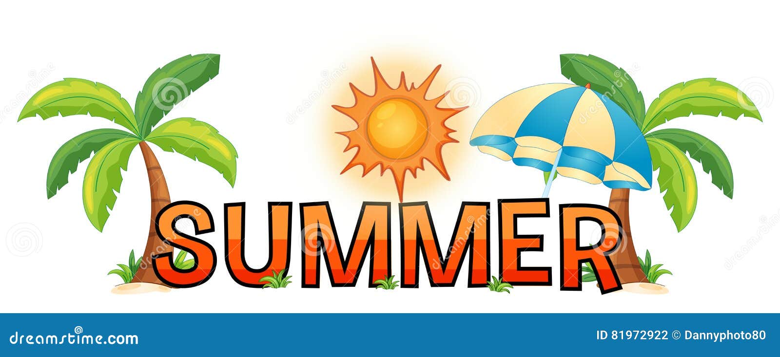 Word Summer With Colourful Letters Stock Image | CartoonDealer.com ...