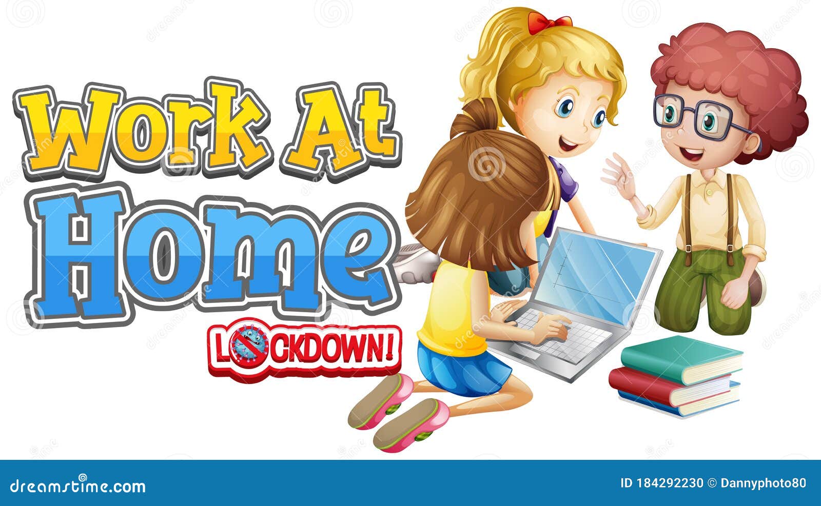 Kids Working And Experimenting Chemistry Laboratory Banners. Children ...