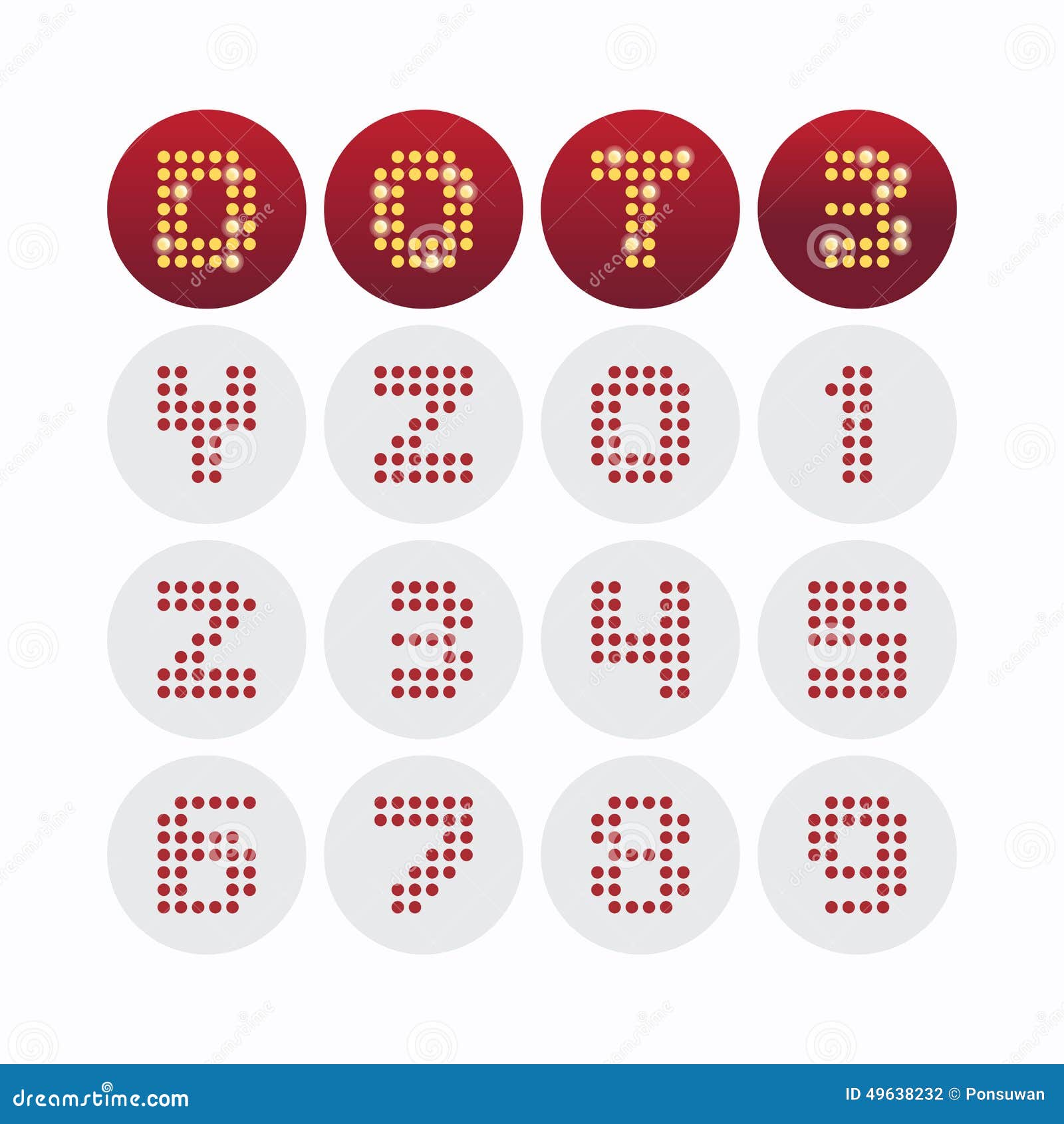 Font Dot Alphabet Design. Vector Illustration. Stock Vector ...