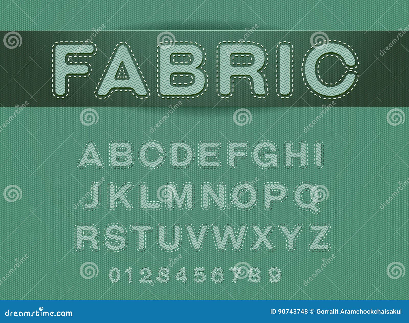 Font fabric patch vector stock vector. Illustration of patch - 90743748