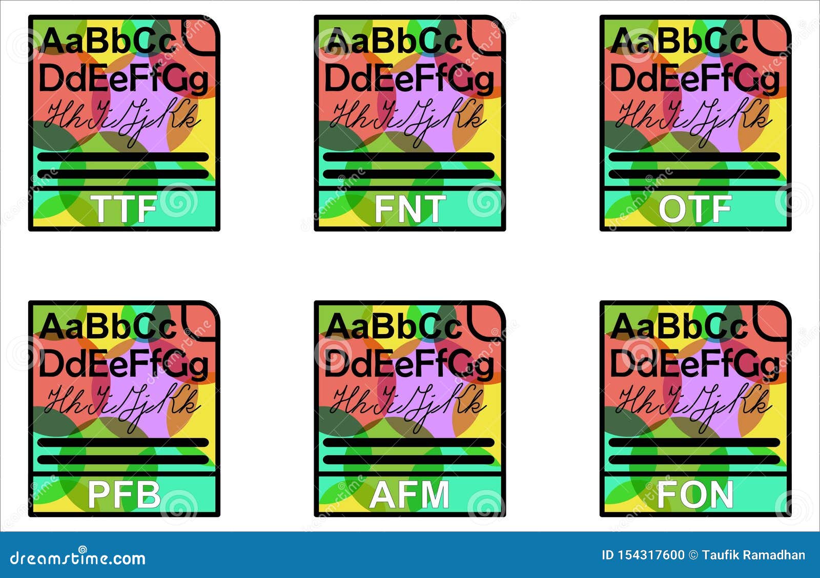 Font Format Icon Set Design MC Style Stock Vector - Illustration of ...