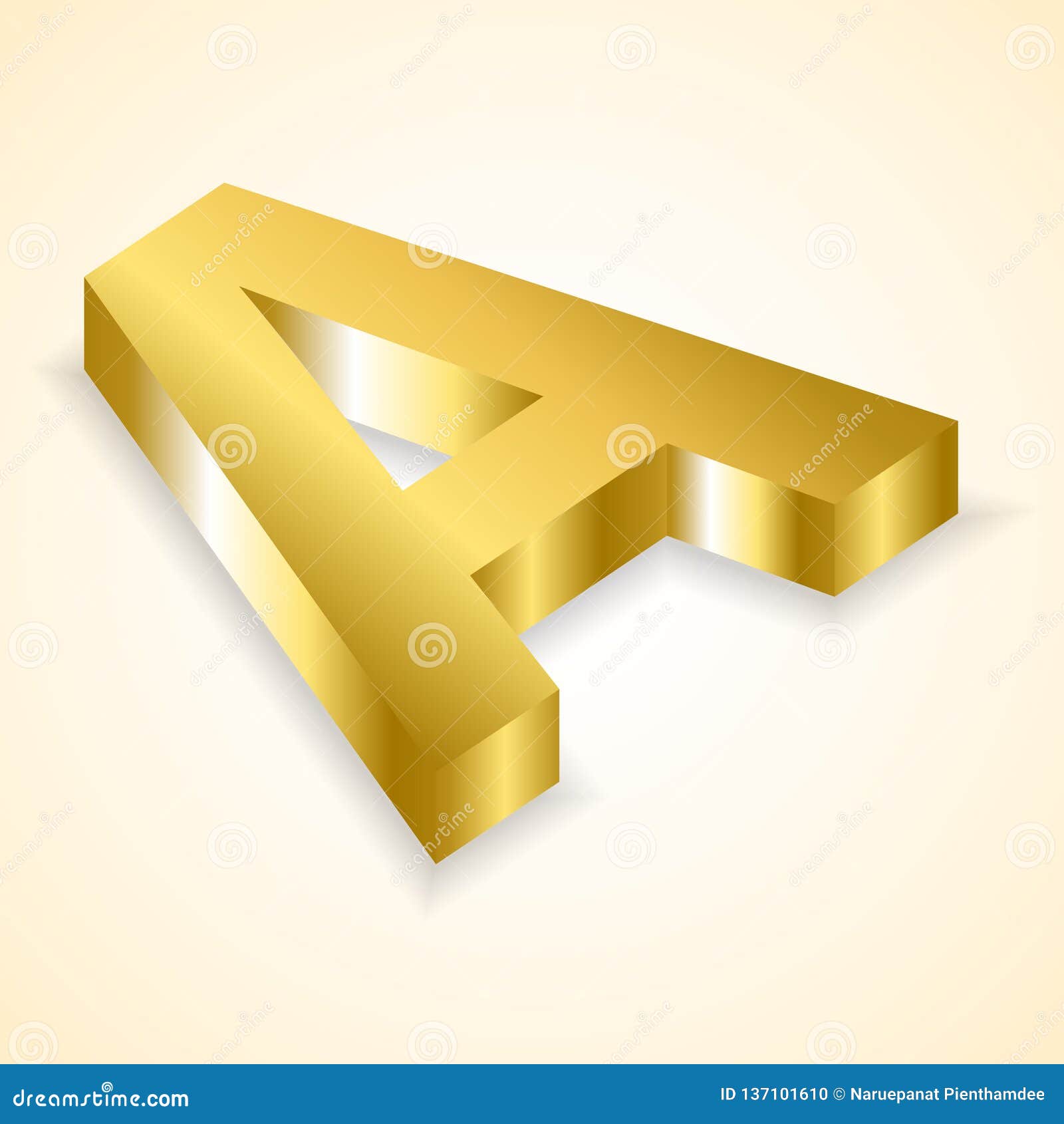 Font gold 3D style stock vector. Illustration of slant - 137101610
