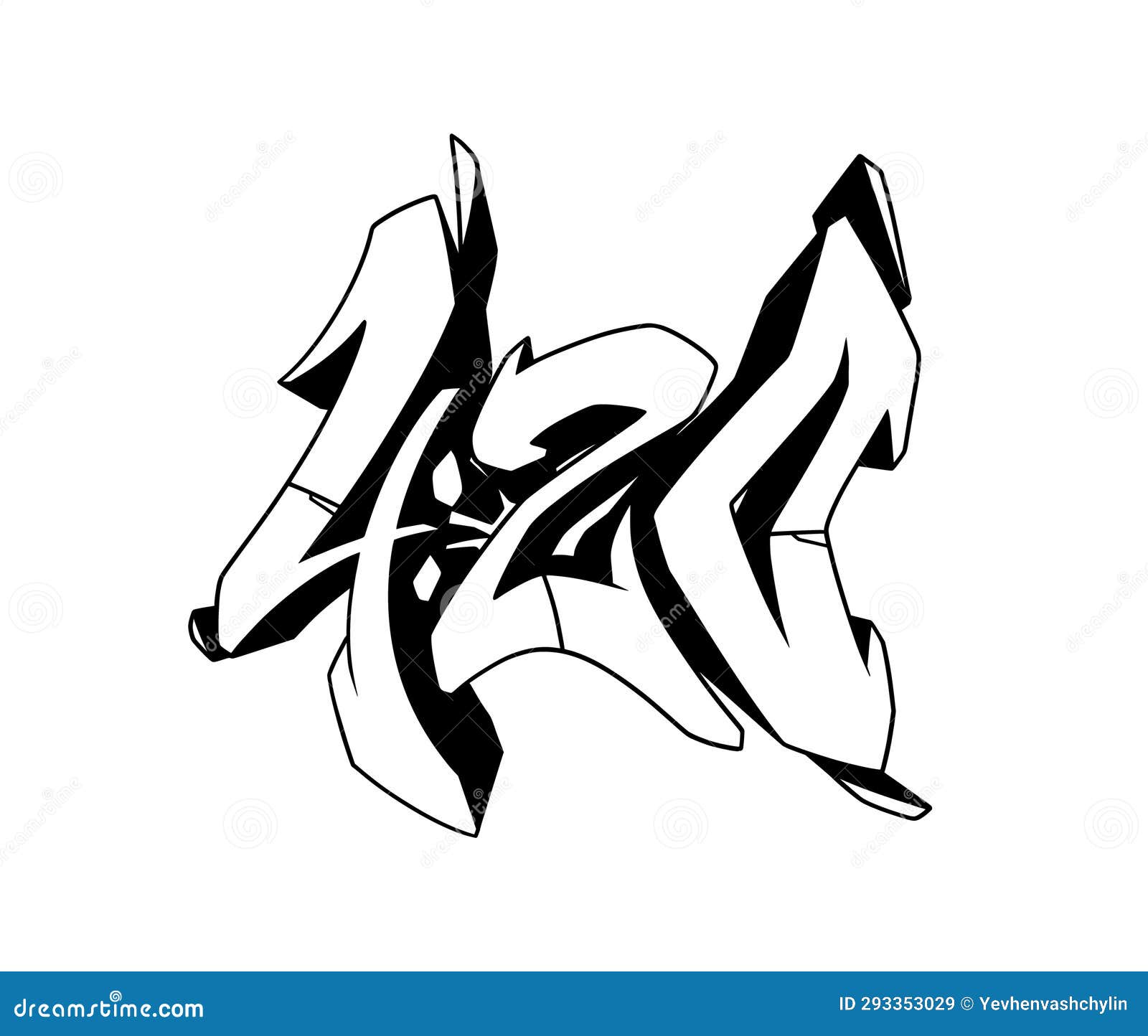 420 Font in Graffiti Style. Vector Illustration. Stock Vector ...