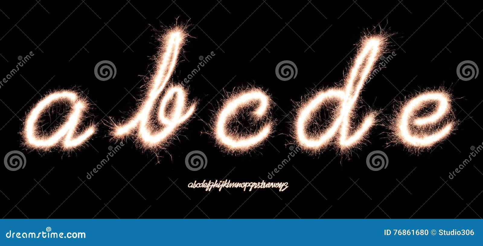 Font stock photo. Image of sparklers, spark, bright, letter - 76861680