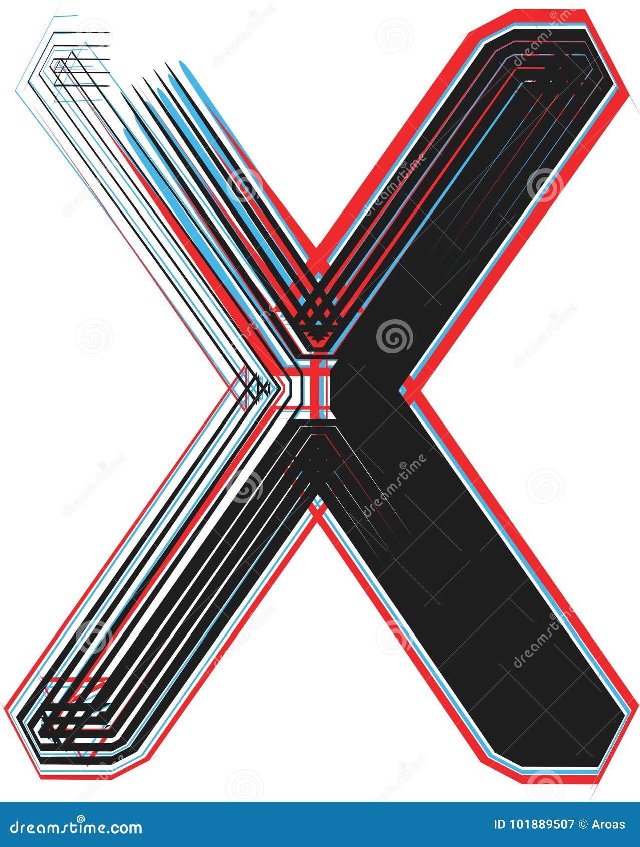 Font illustration letter X stock vector. Illustration of element ...