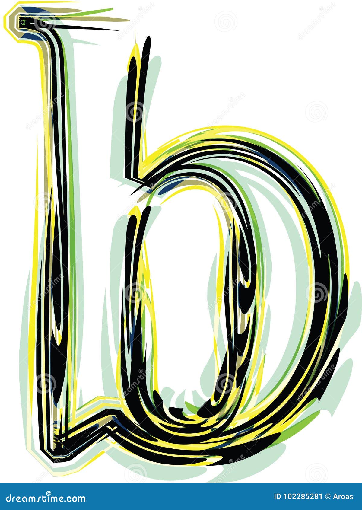 Font illustration letter b stock vector. Illustration of letter - 102285281