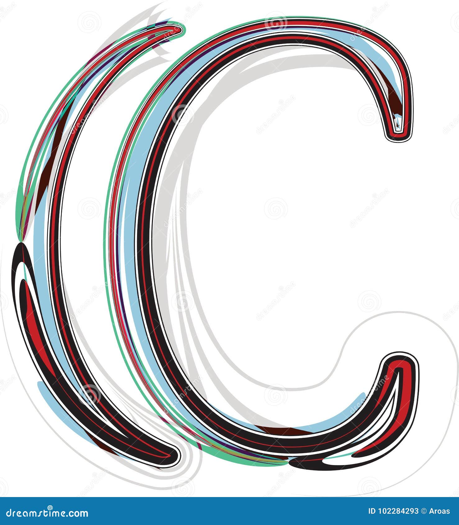 Font Illustration Letter c stock vector. Illustration of monogram ...