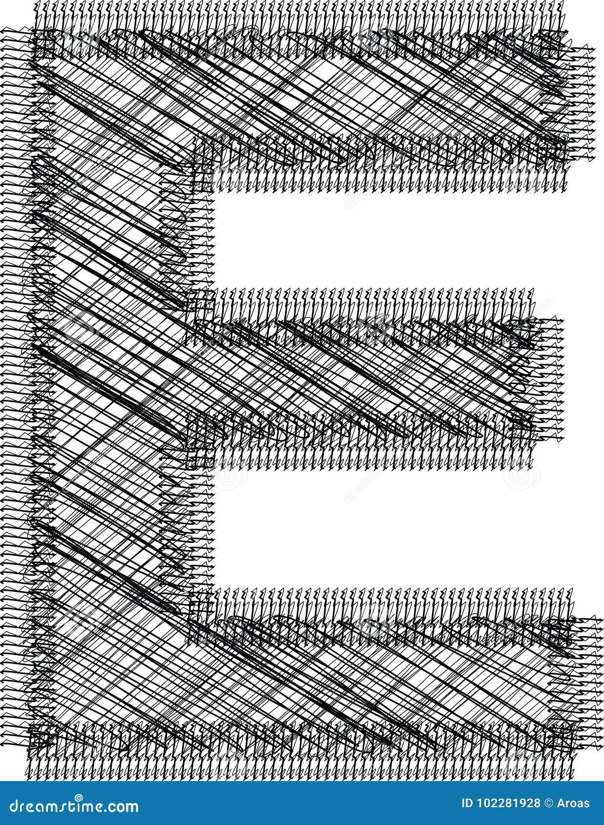 Font Illustration Letter E stock vector. Illustration of monogram ...