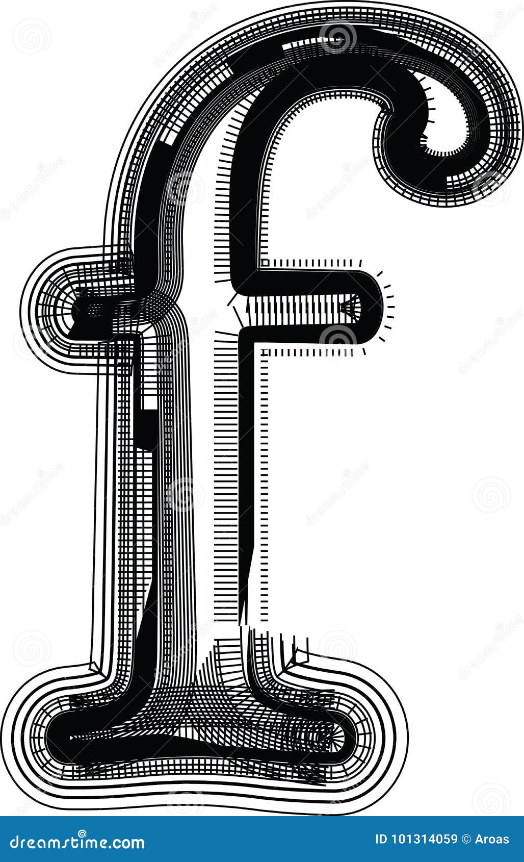 Font illustration LETTER f stock vector. Illustration of abstract ...