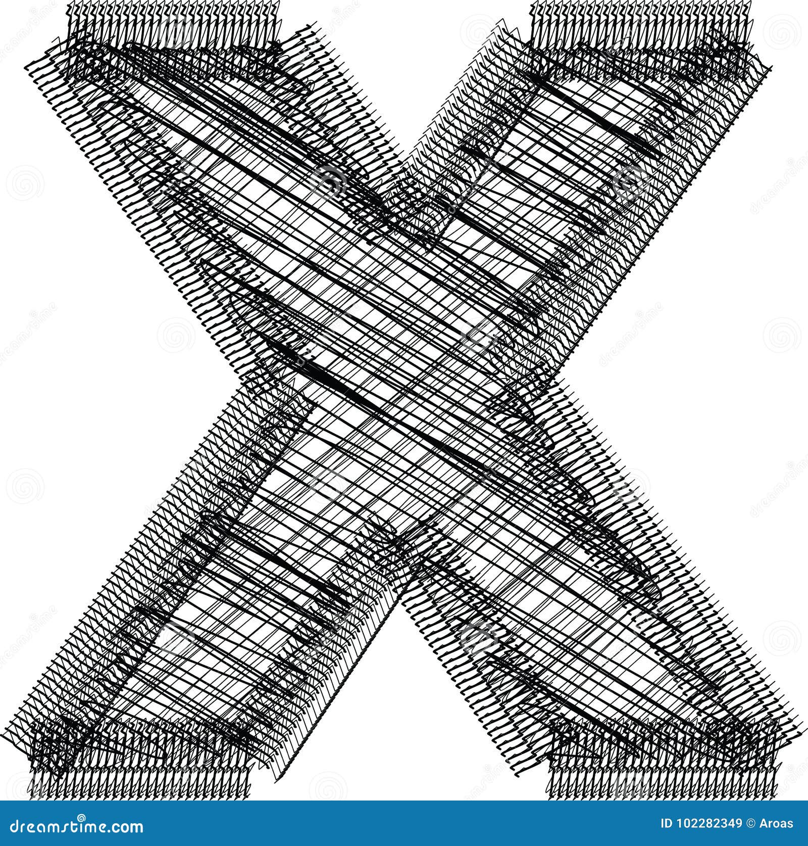 Font Illustration Letter x stock vector. Illustration of abstract ...