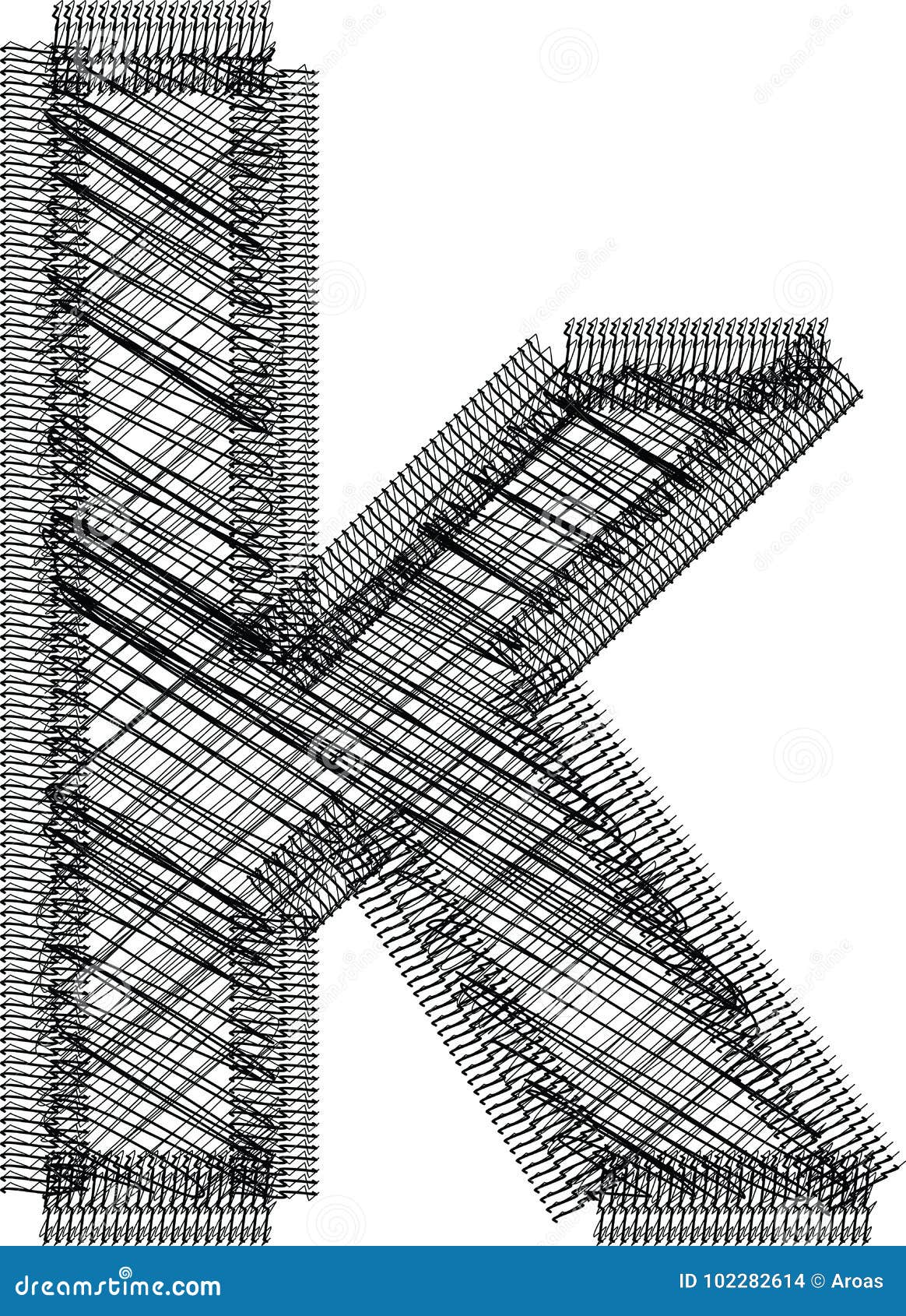 Font Illustration Letter k stock vector. Illustration of scrapbook ...