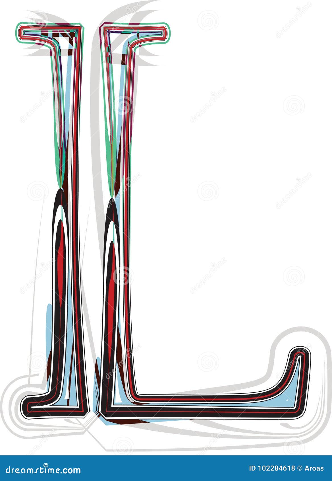 Font Illustration Letter L stock vector. Illustration of abstract ...