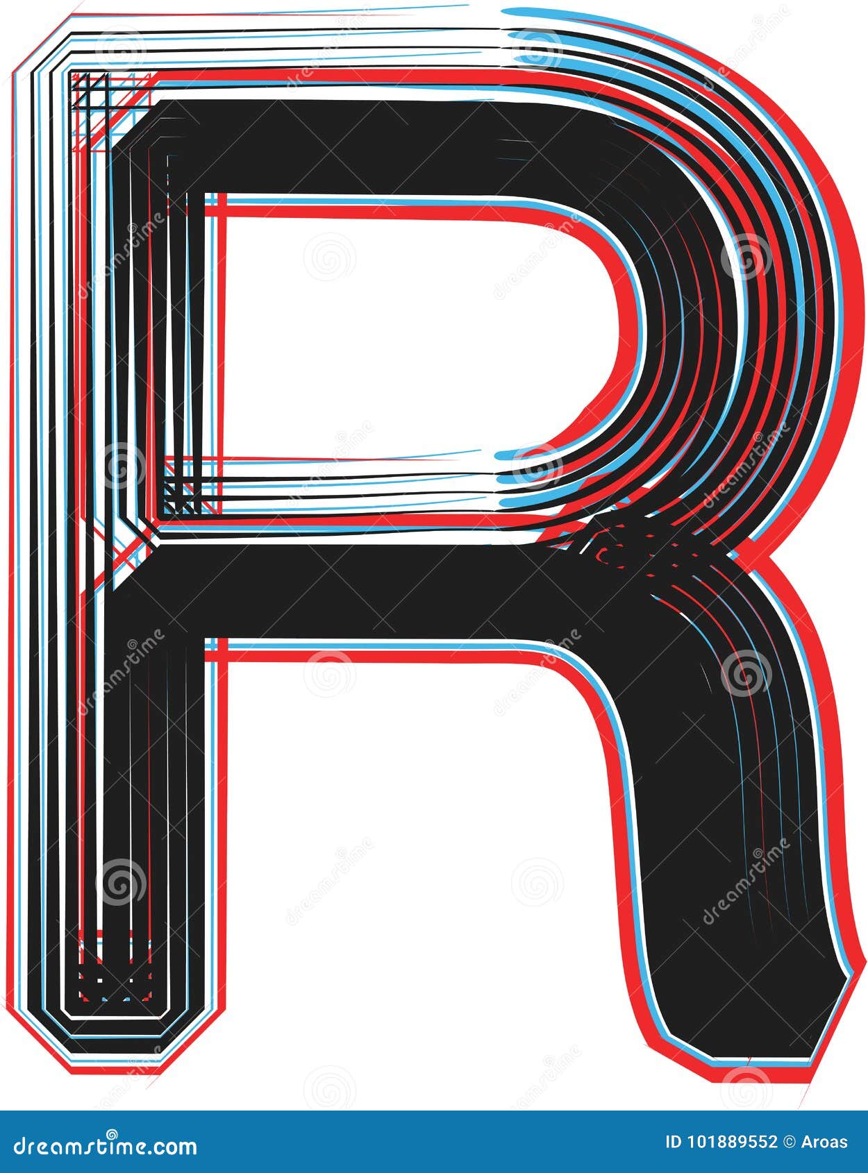 Font illustration letter R stock vector. Illustration of letter - 101889552