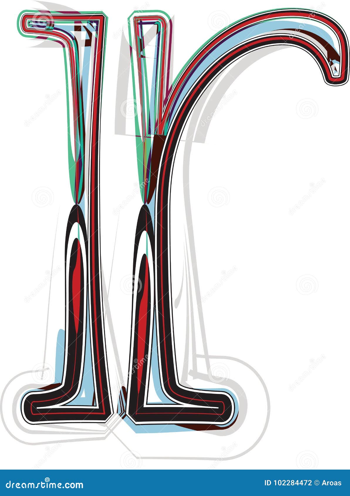 Font Illustration Letter r stock vector. Illustration of isolated ...