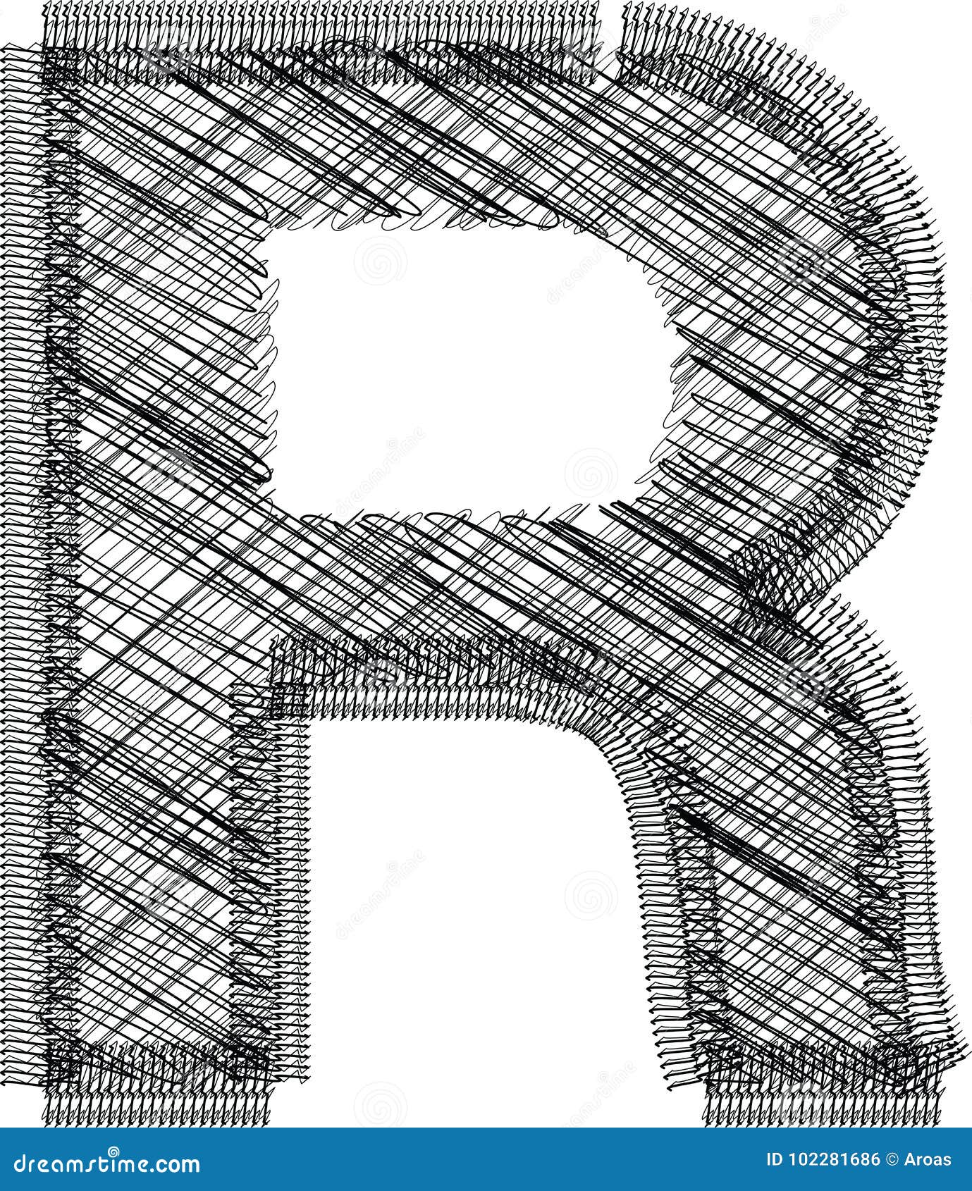 Font Illustration Letter R stock vector. Illustration of font - 102281686