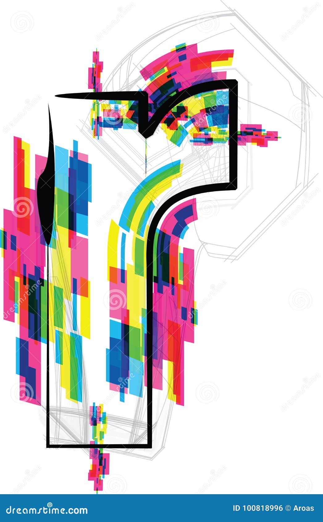 Font Illustration. LETTER R Stock Vector - Illustration of drawing ...