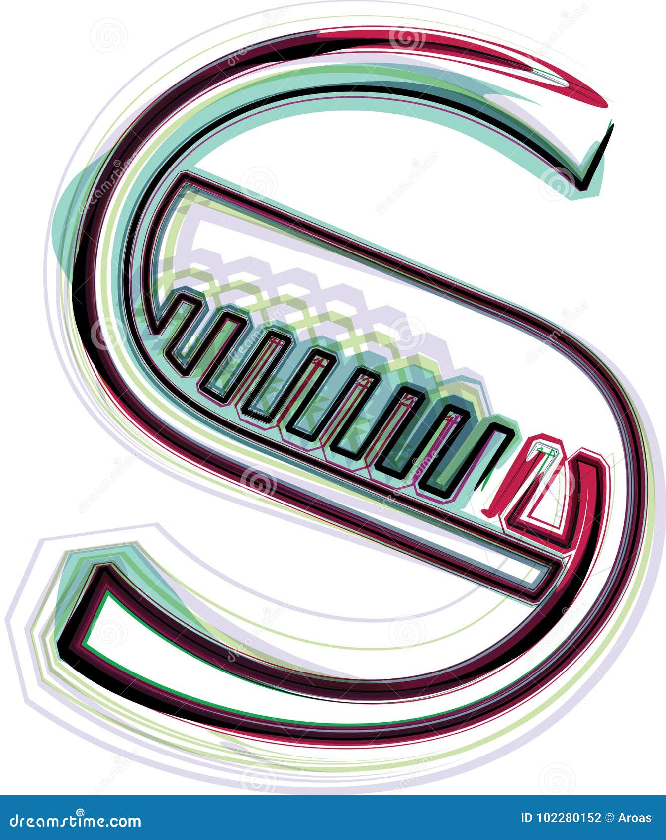 Font Illustration Letter S stock vector. Illustration of capital ...