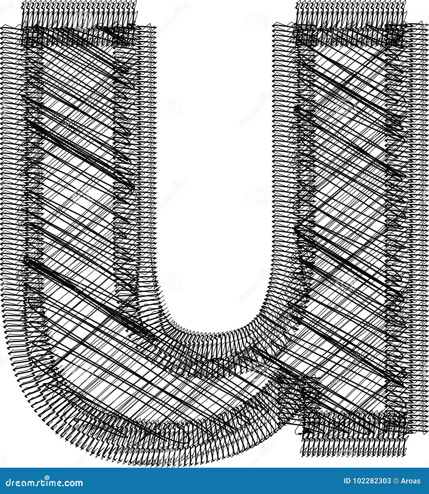 Font Illustration Letter u stock vector. Illustration of isolated ...