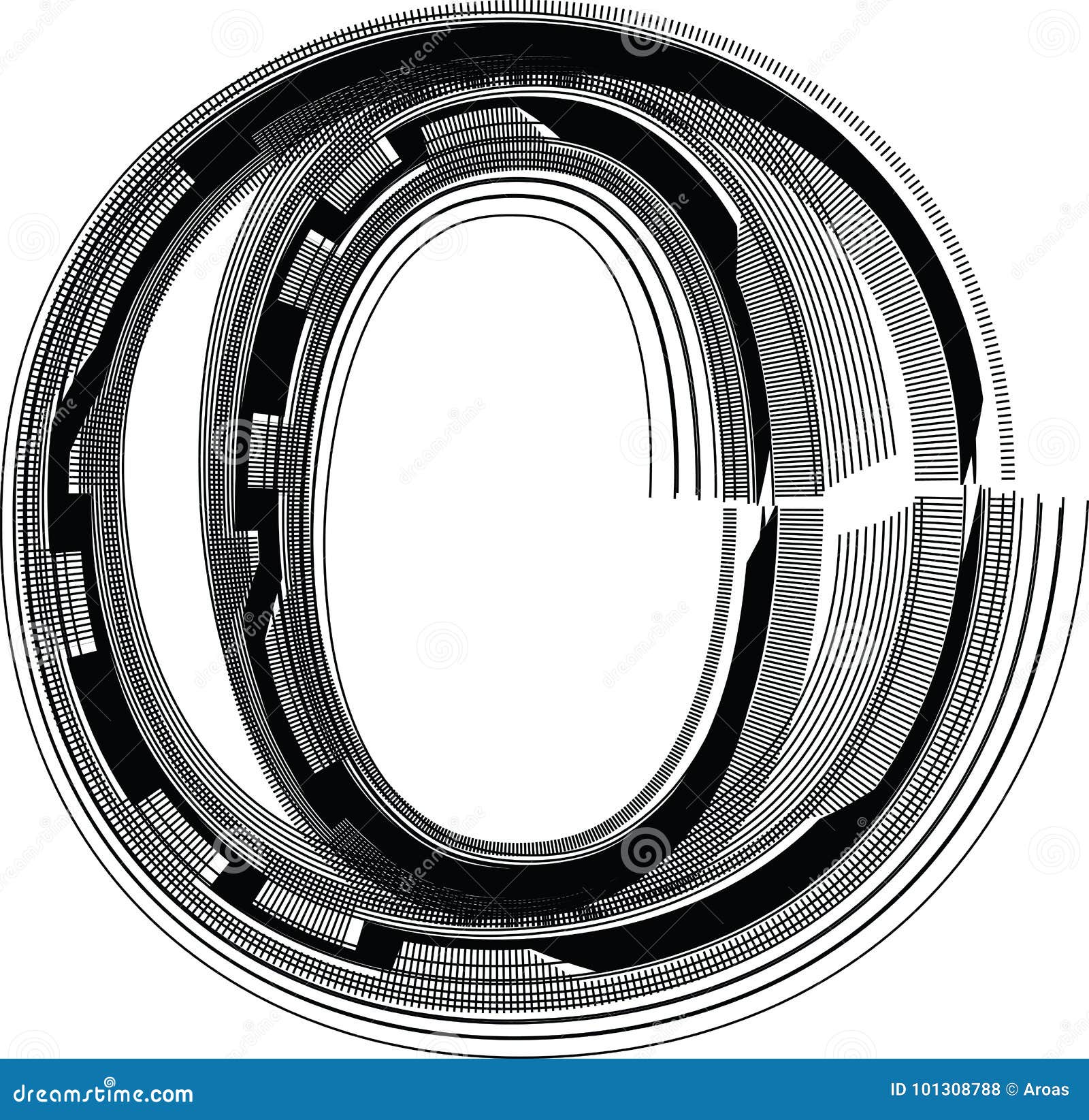 Font illustration NUMBER 0 stock vector. Illustration of stroke - 101308788