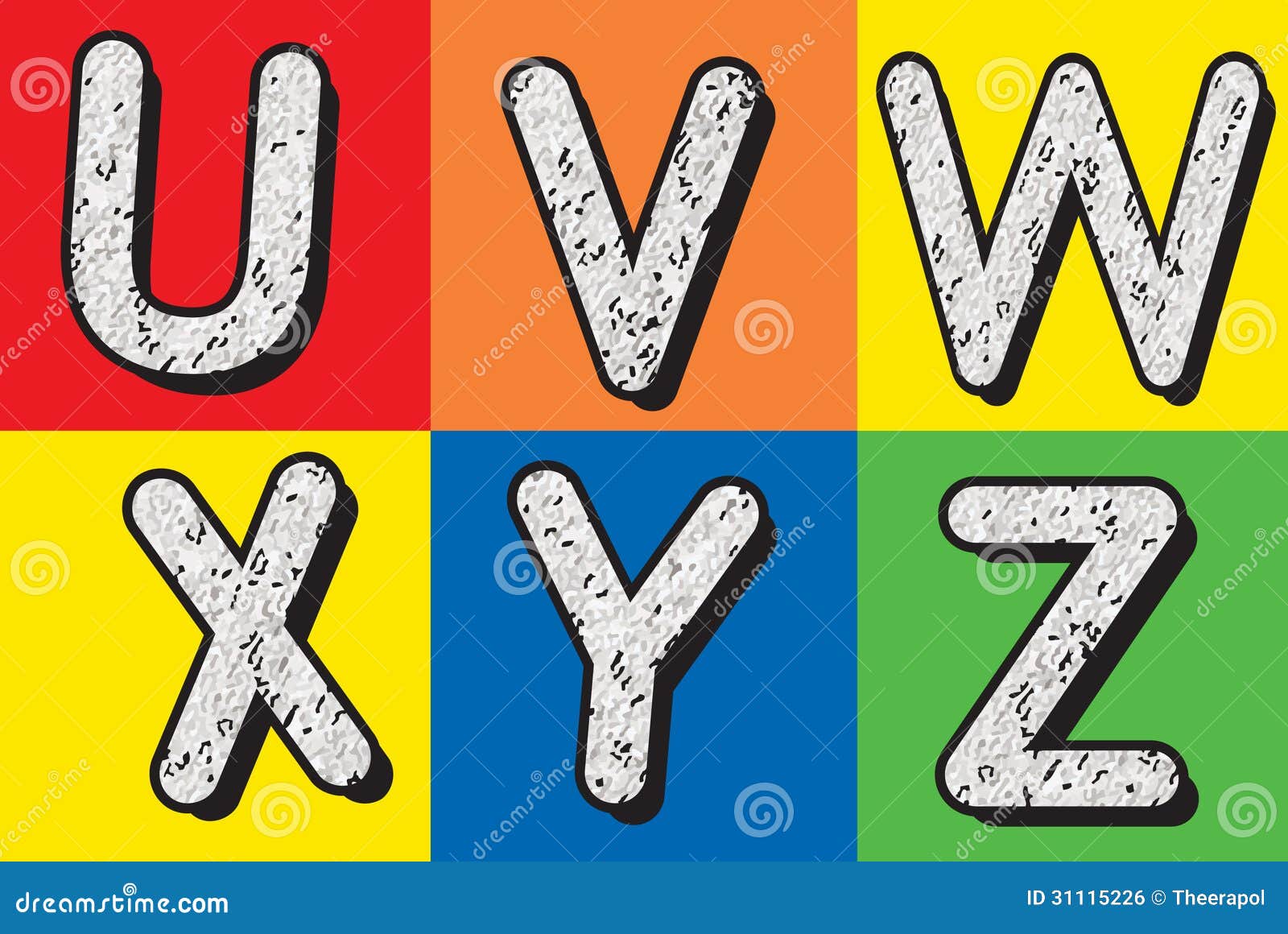 Font stock vector. Illustration of texture, lettering - 31115226