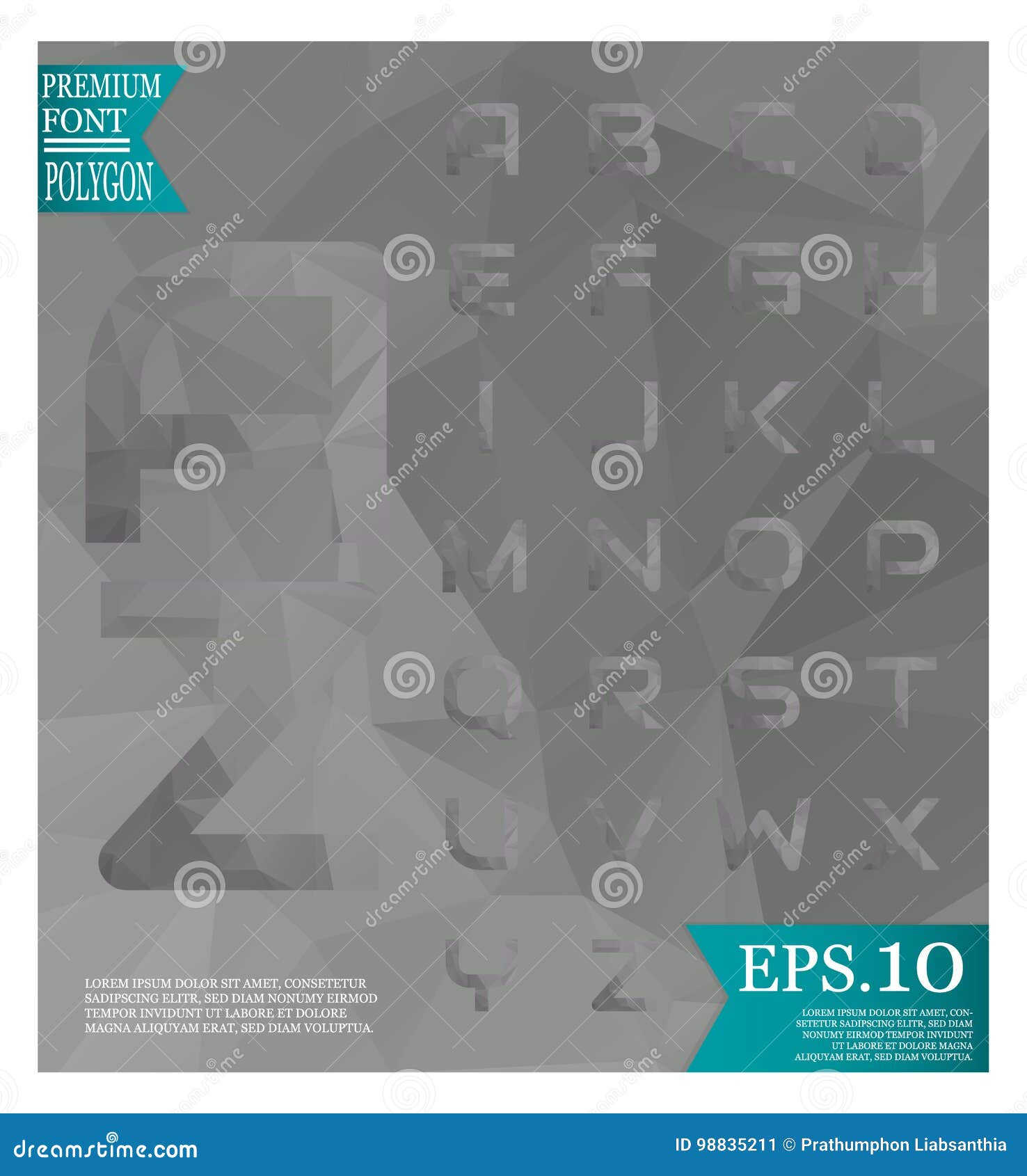 Font Low Poly Geometric Pattern Abstract Background, Texture for Stock ...