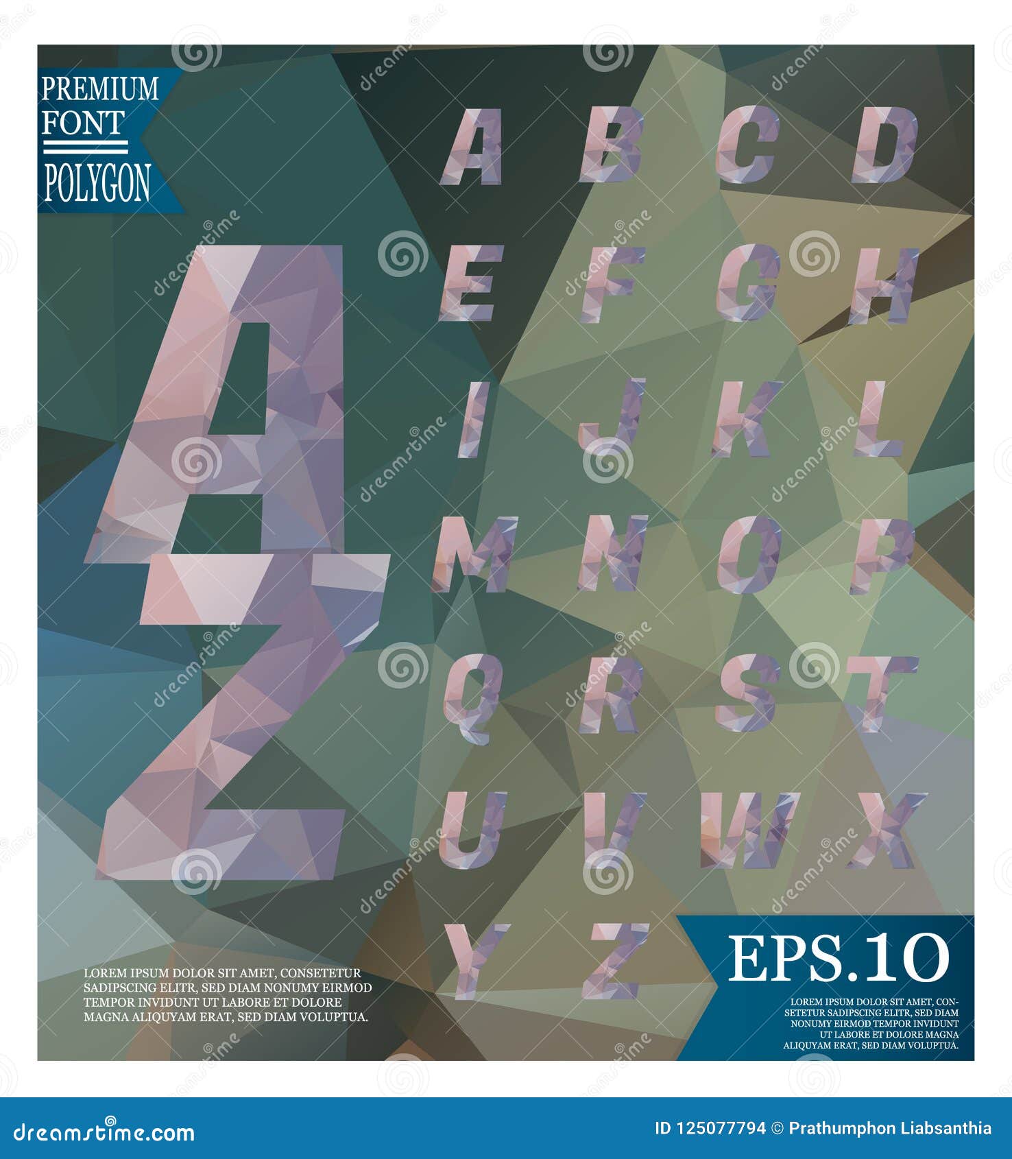 Font Lowpoly on Abstract Background Low Poly Textured Triangle S Stock ...