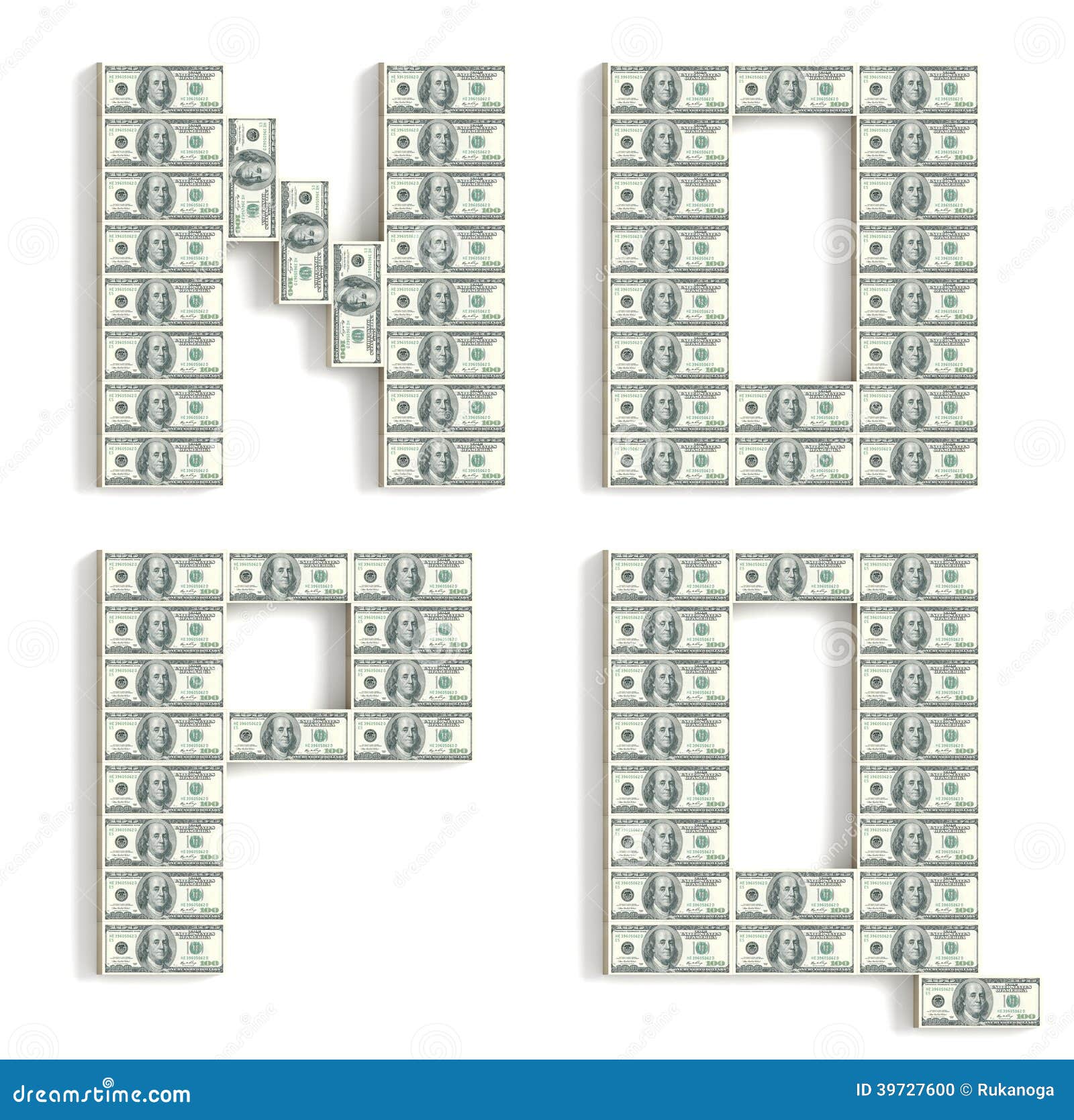 Font made of dollar packs. stock photo. Image of finances - 39727600