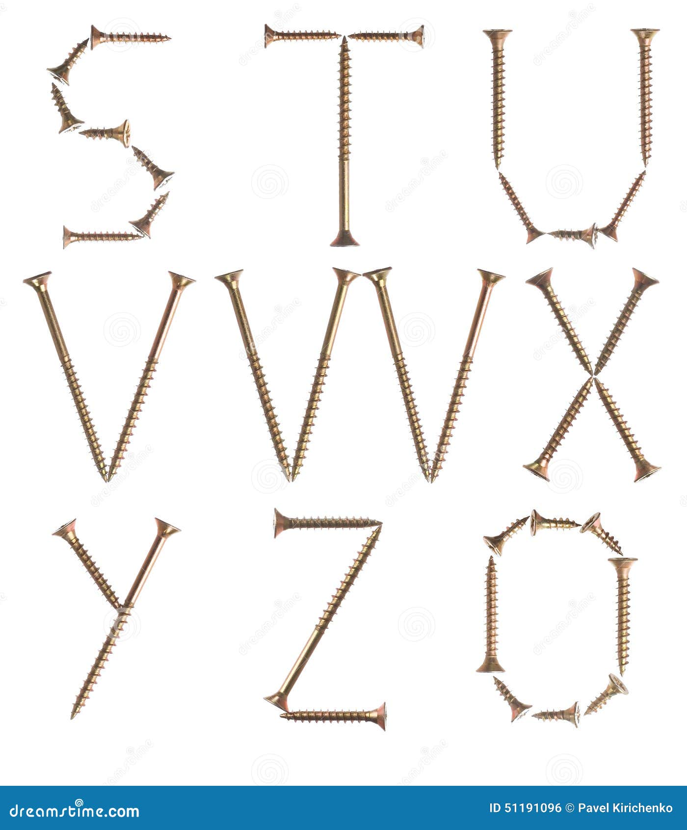 Font made of screws stock photo. Image of thread, alphabet - 51191096