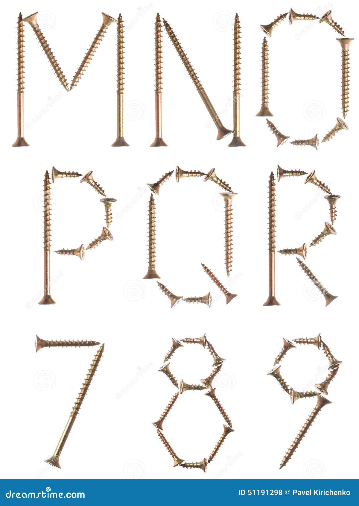 Font made of screws stock photo. Image of design, conceptual - 51191298