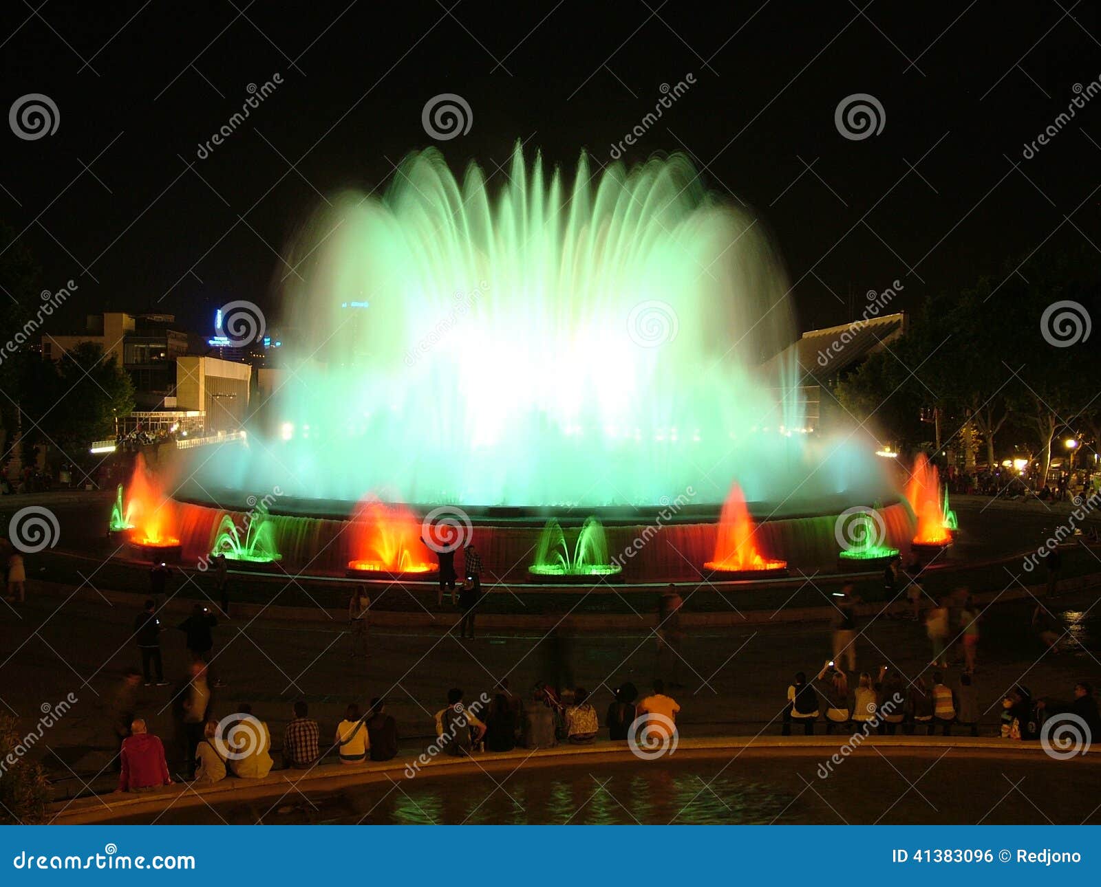 Font Magica Display in Barcelona Stock Photo - Image of architecture ...