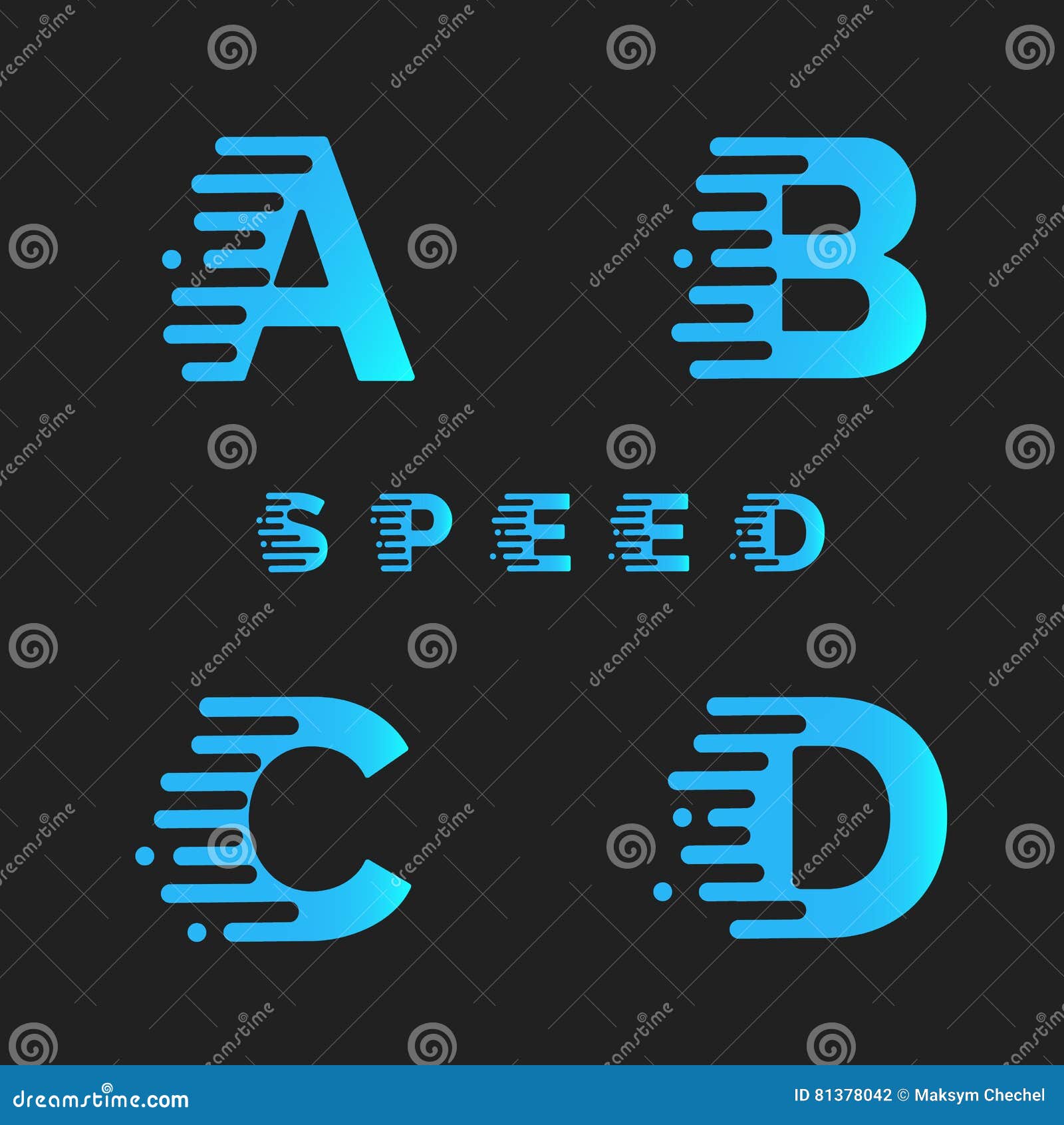 Font with motion effect. stock illustration. Illustration of activity ...