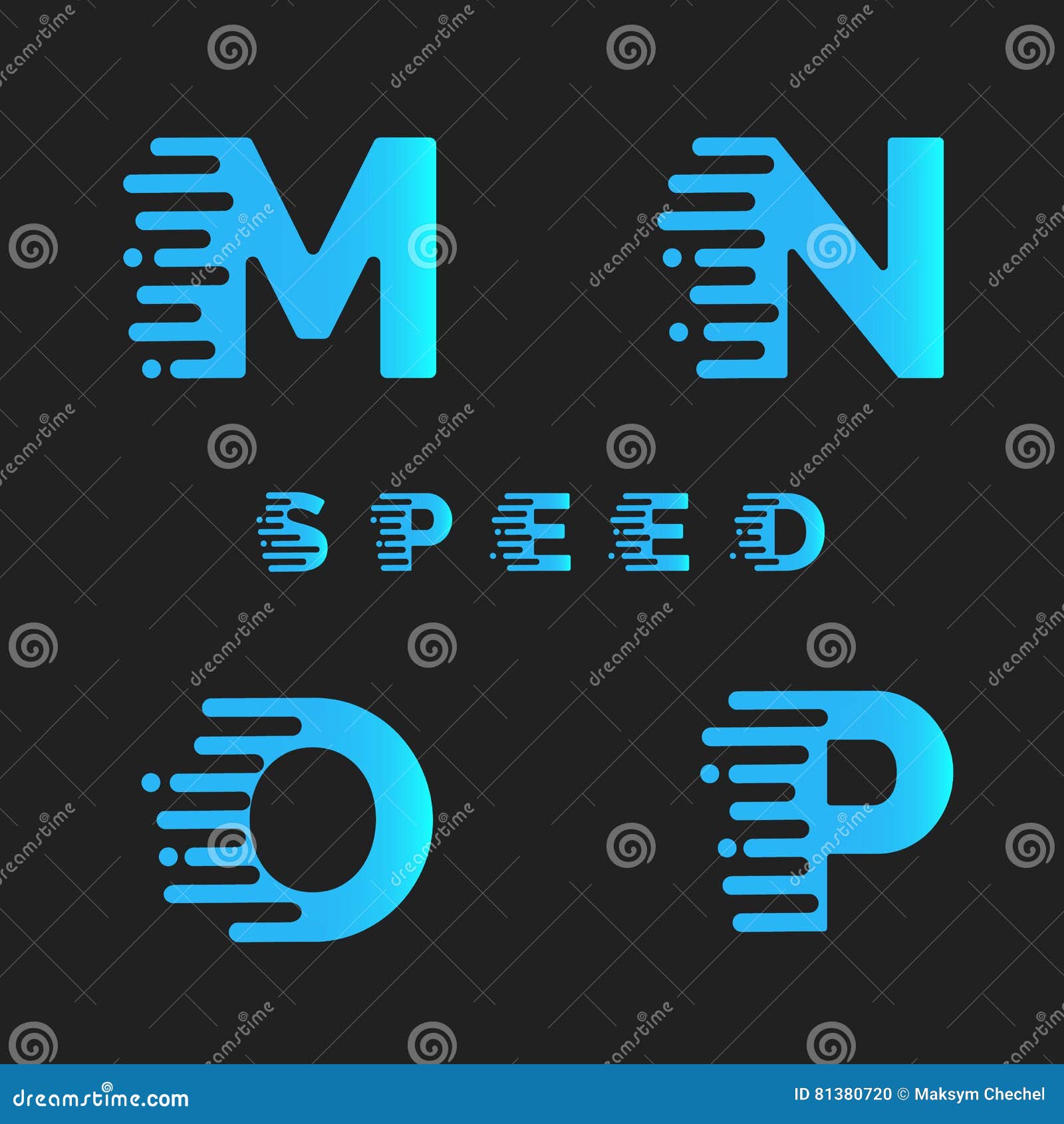 Font with motion effect. stock illustration. Illustration of lettering ...