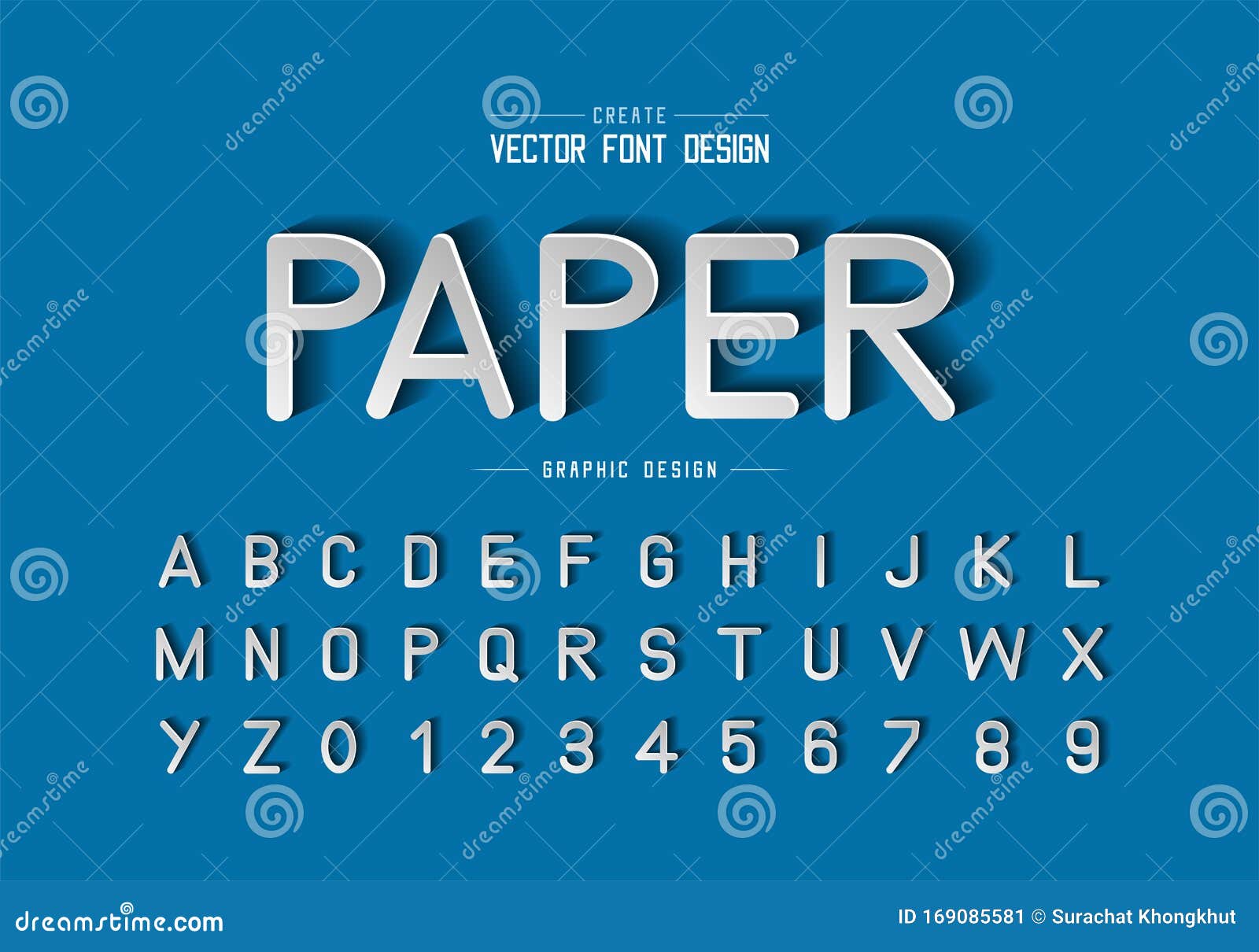 Font Paper Cut and Alphabet Vector, Script Typeface Letter and Number ...