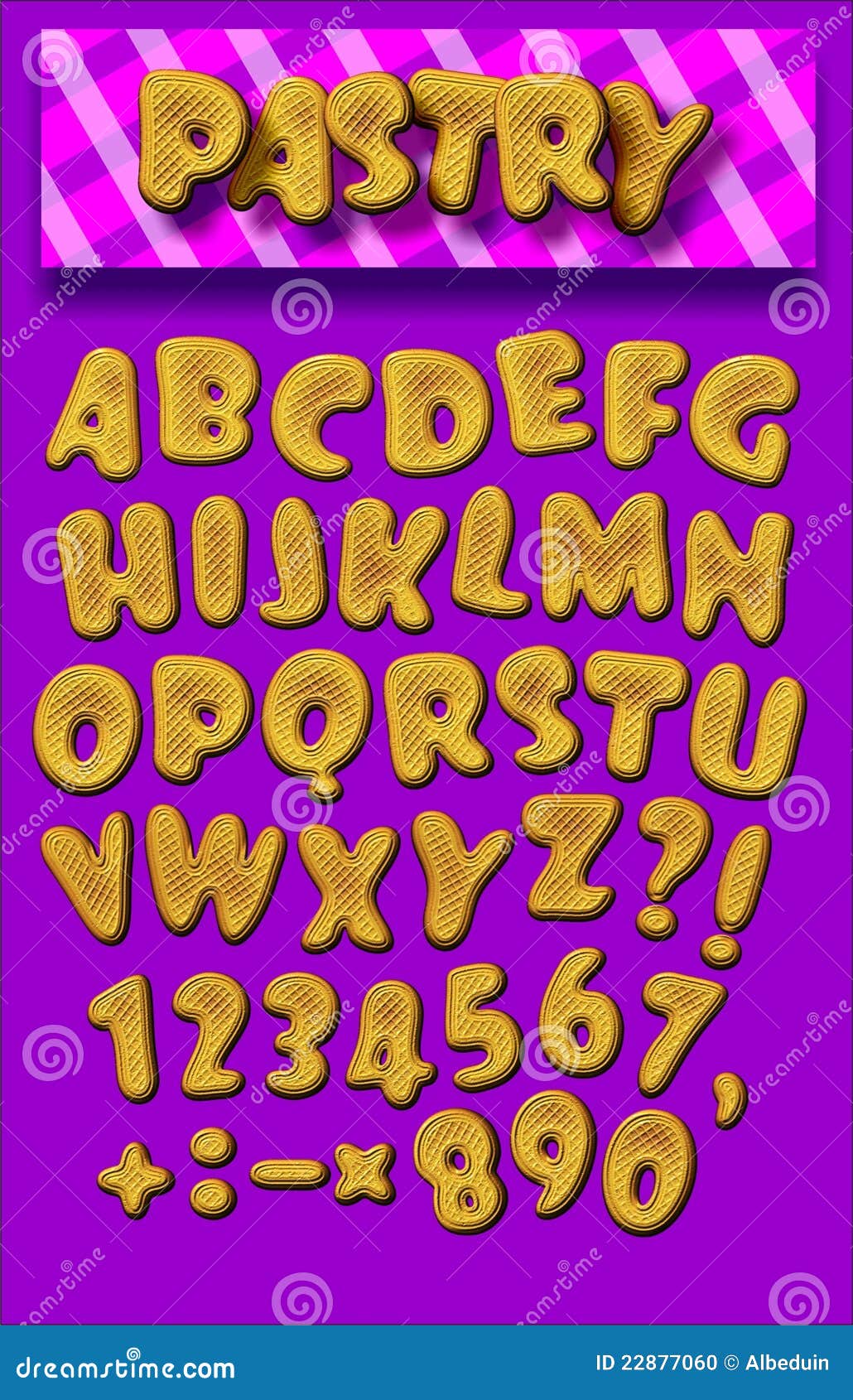 Font Pastry stock illustration. Illustration of food - 22877060