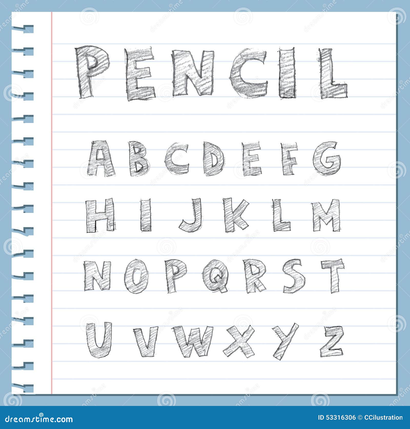 Font Pencil Crayon. Handwritten Vector Illustration. | CartoonDealer ... Font Pencil Crayon. Handwritten Vector Illustration. | CartoonDealer ...
