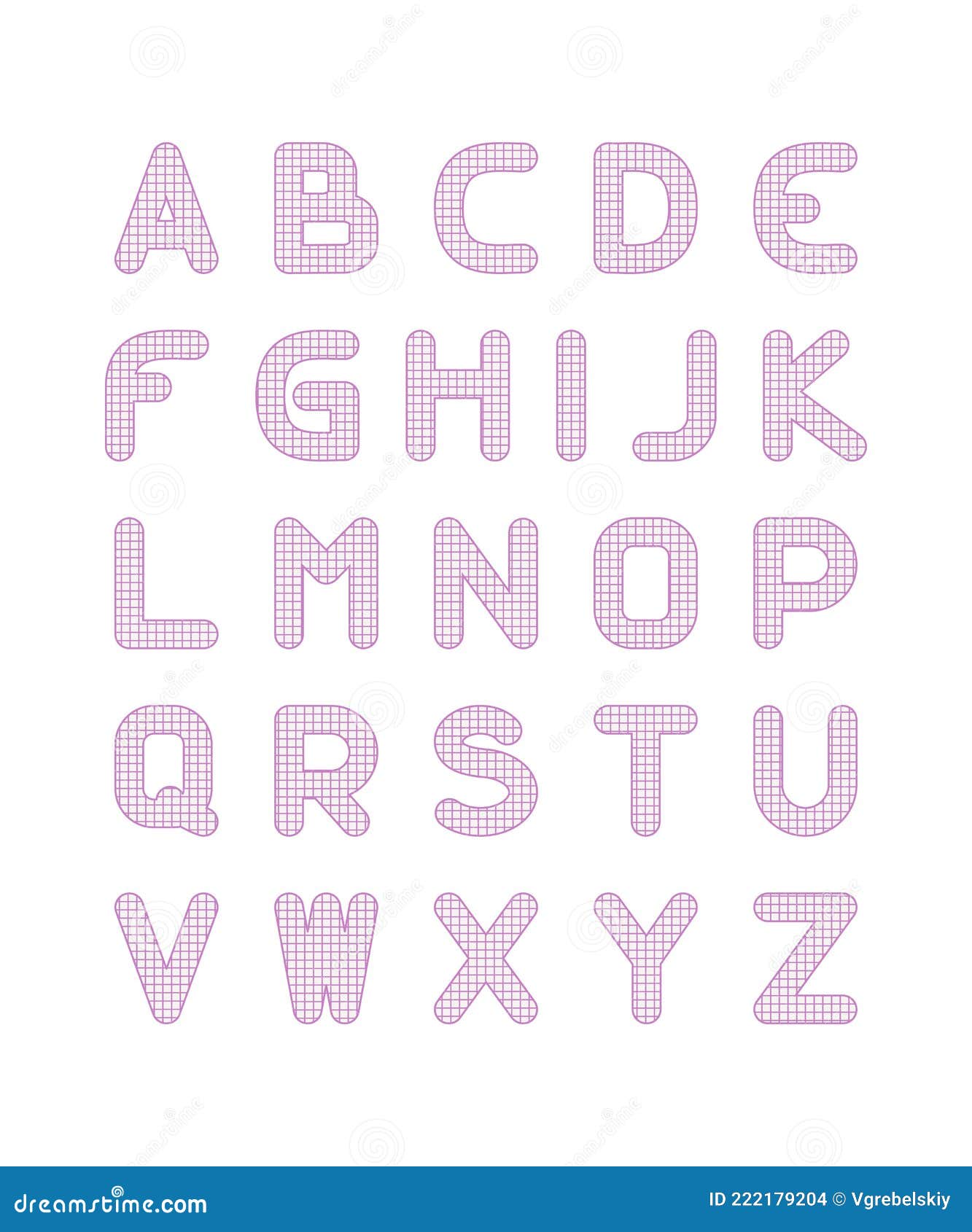 Printed Letters Of The English Alphabet. Vector Illustration ...