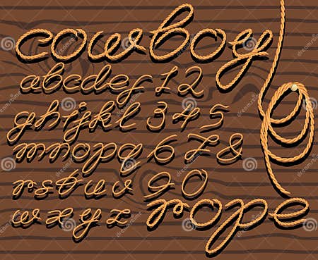 Font Rope stock vector. Illustration of latin, cutout - 22135211