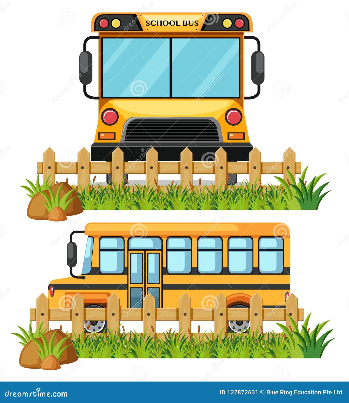 A font and side school bus stock vector. Illustration of vehicle ...