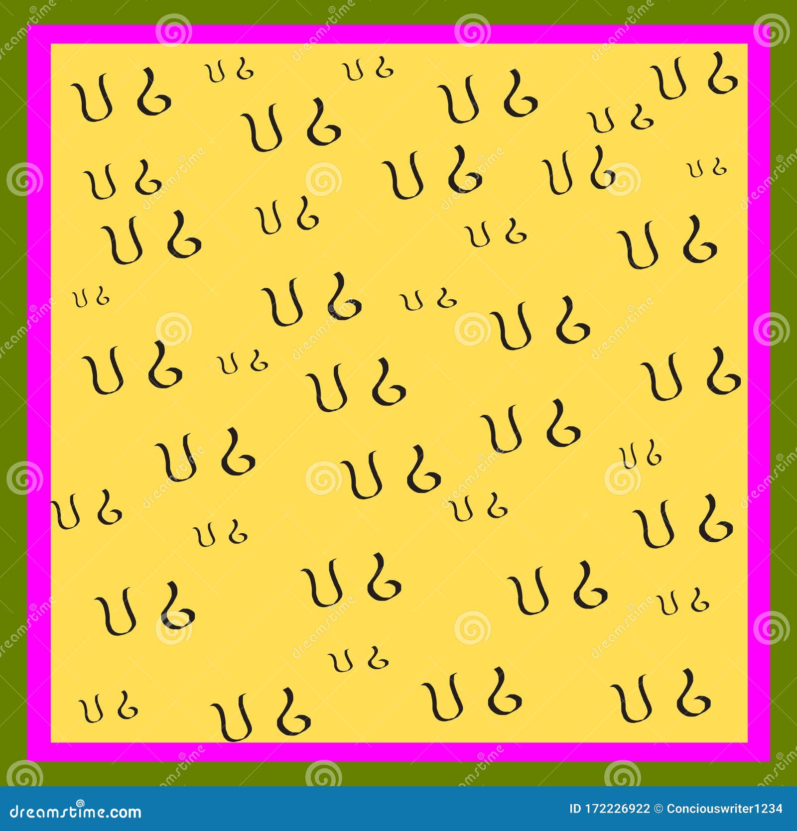 A Font, Text, Calligraphy Ethnic Pattern or Design Stock Illustration ...