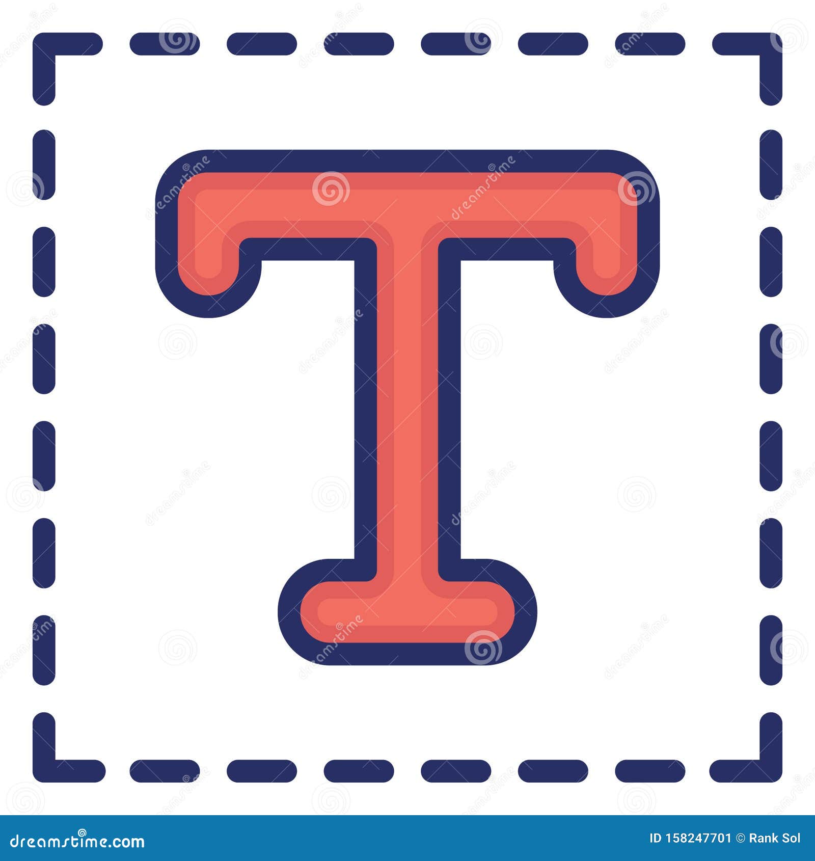 Font, Text Isolated Vector Icon Which Can Easily Modify or Edit Stock ...