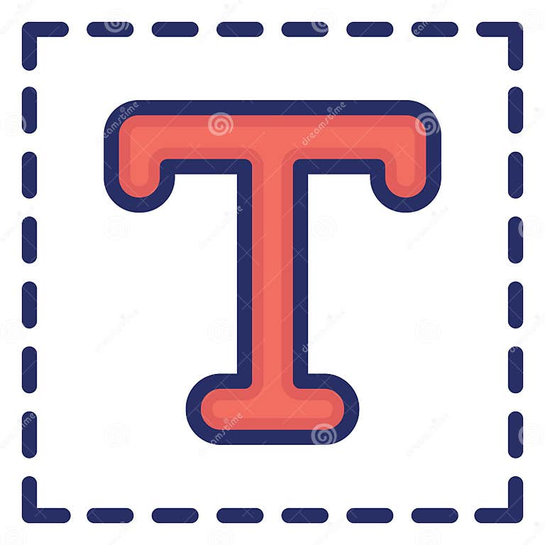 Font, Text Isolated Vector Icon Which Can Easily Modify or Edit Stock ...