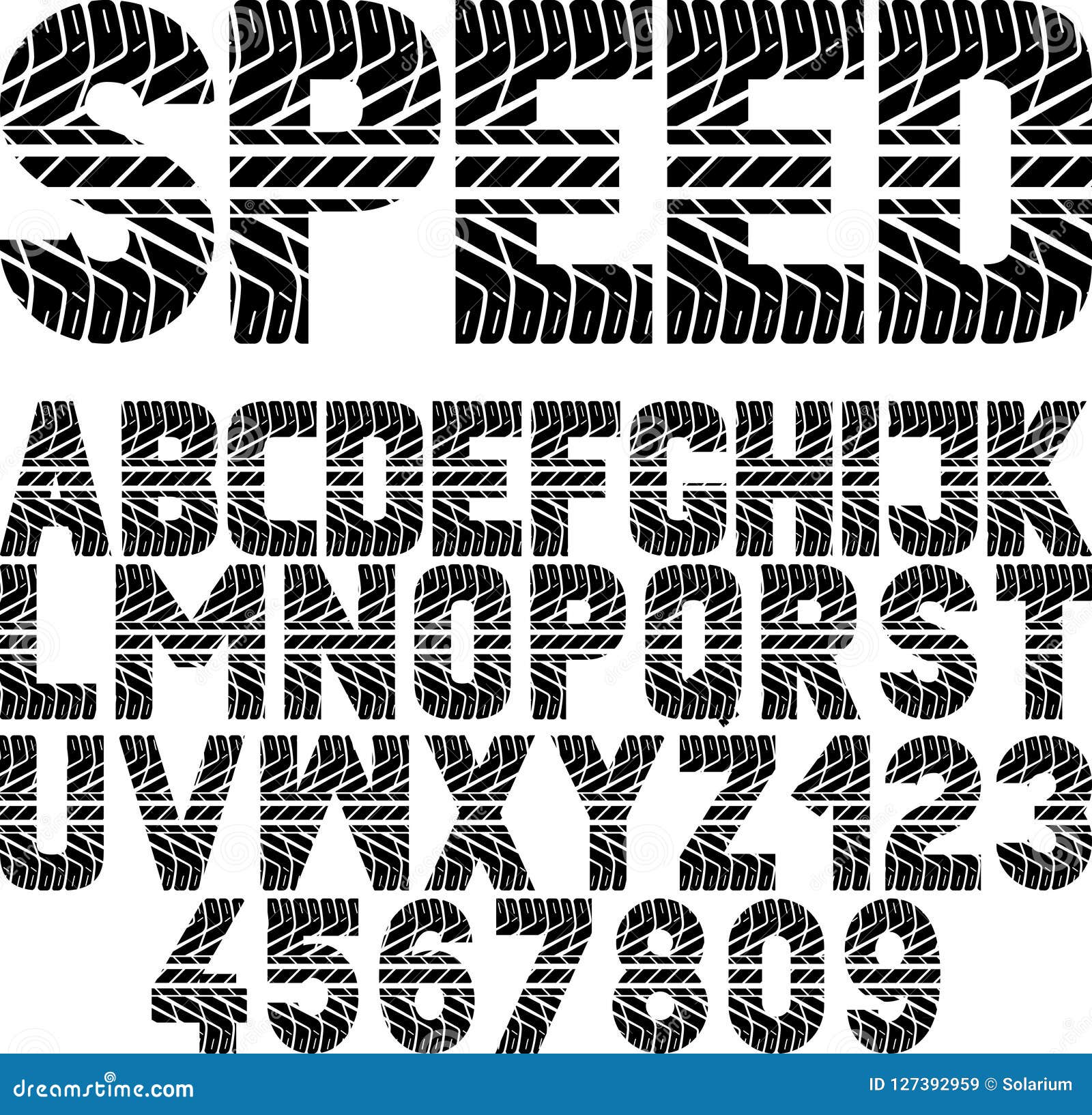 Tire Font On White Background. Vector Alphabet | CartoonDealer.com ...