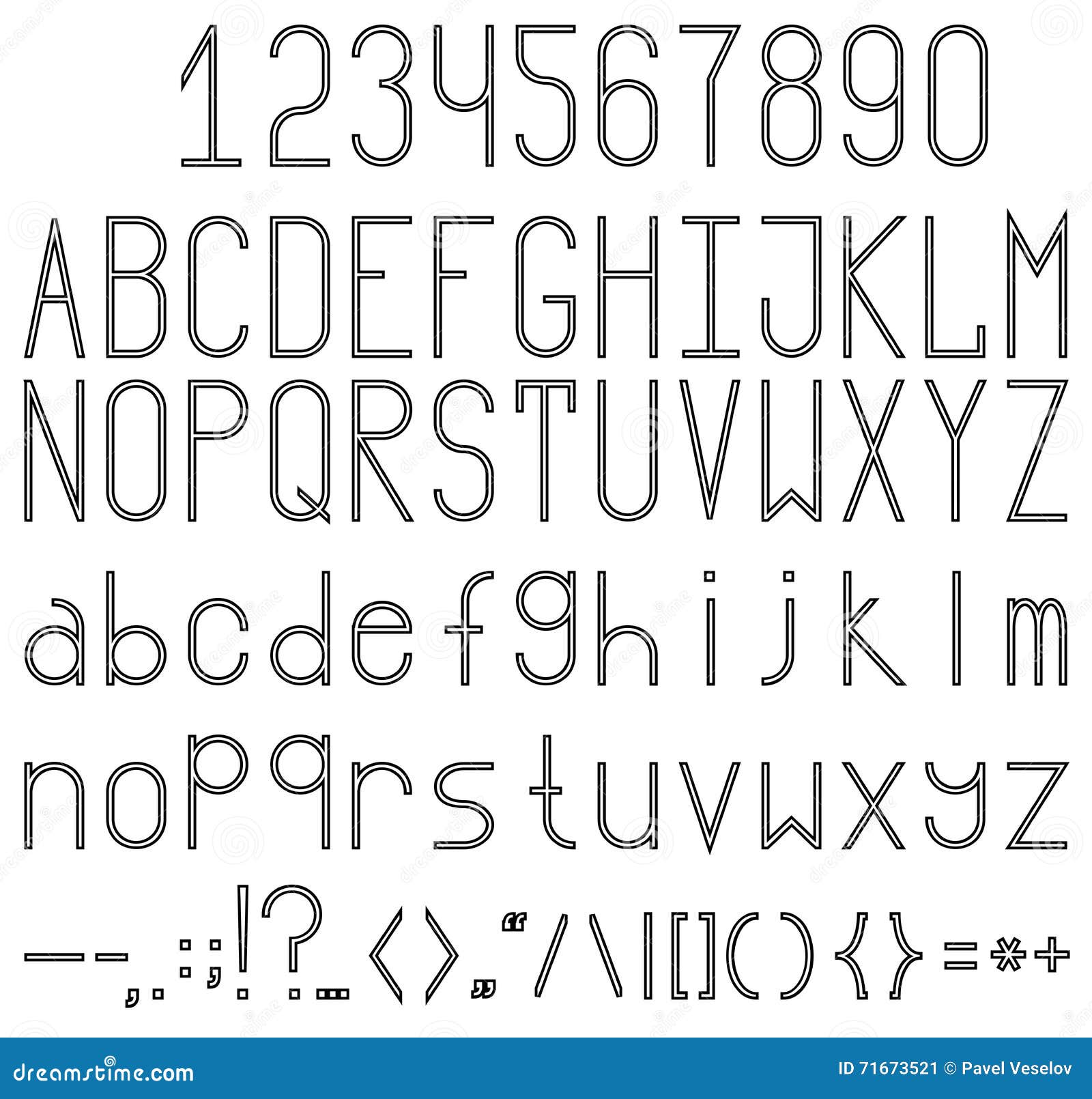 Font stock vector. Illustration of isolated, school, font - 71673521