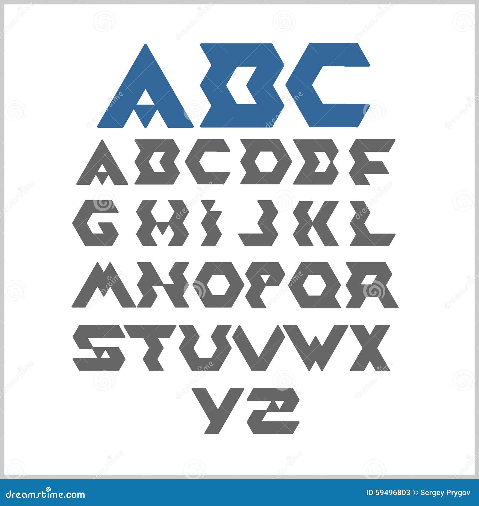 Font from Triangles - Vector Set Stock Vector - Illustration of ...