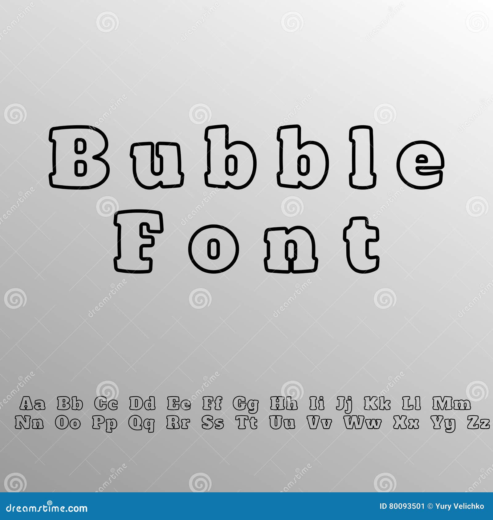 Font. Typeface. Script. Bubble Font - Modern Simple Script Font Stock ...