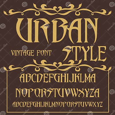 Font. Typeface. Script.Urban Style - Vintage Script Font Stock ...