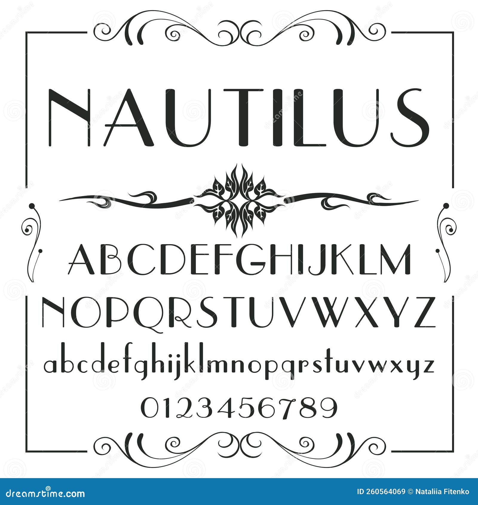 Font. Typeface. Script. Vintage Script Font Stock Illustration ...