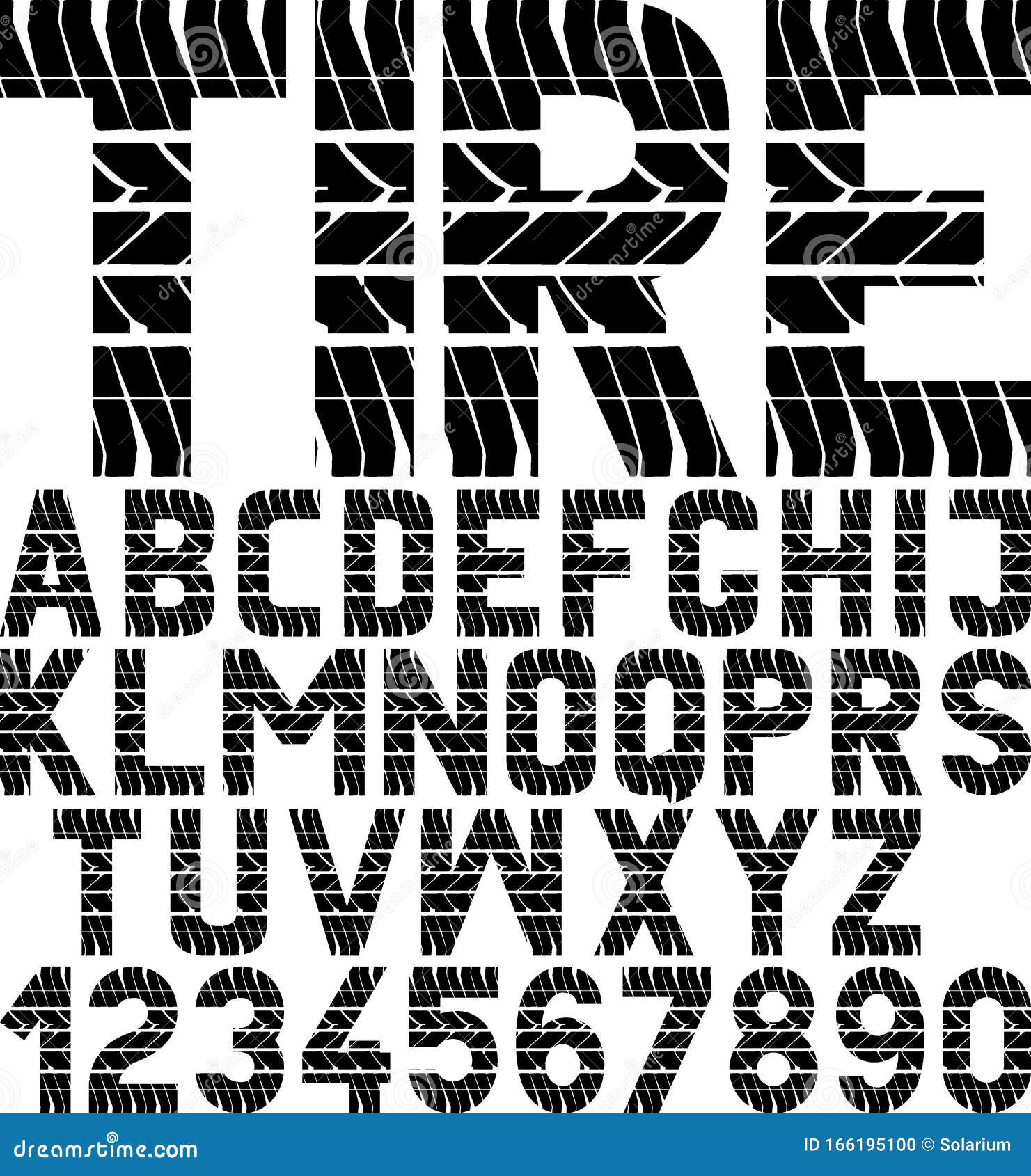 Tire Font On White Background. Vector Alphabet | CartoonDealer.com ...